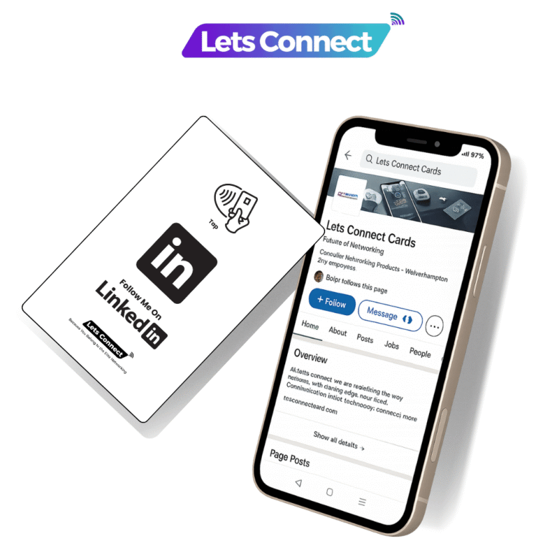 LinkedIn Business Card with NFC & QR Code (UK)